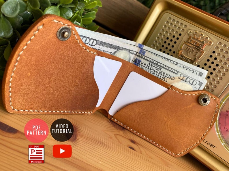 Classic Leather Wallet Pattern/ 2 Sizes Available Usd and Eur / Leather ...