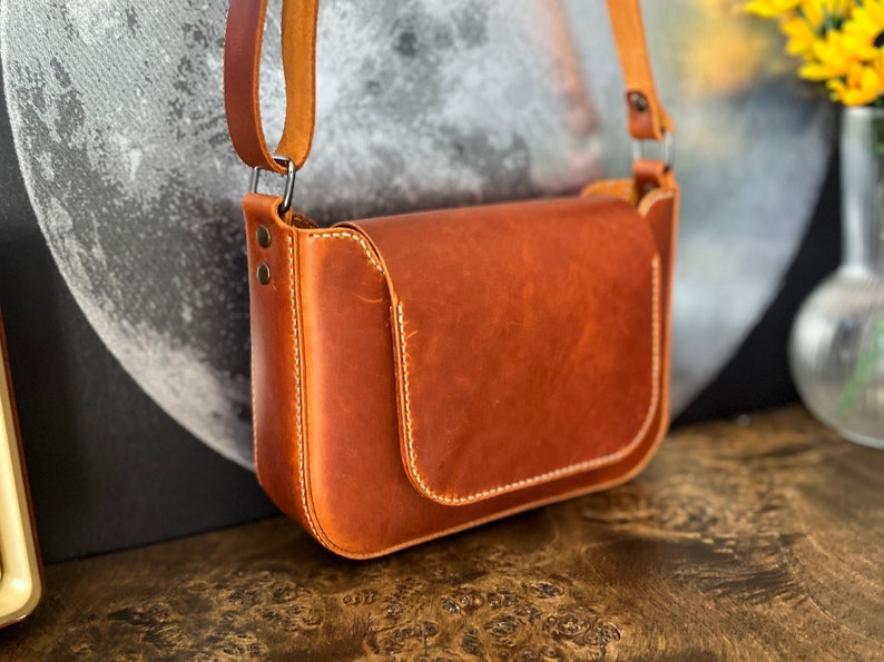 Leather Crossbody Bag Pattern: Shoulder Bag PDF Template (video ...