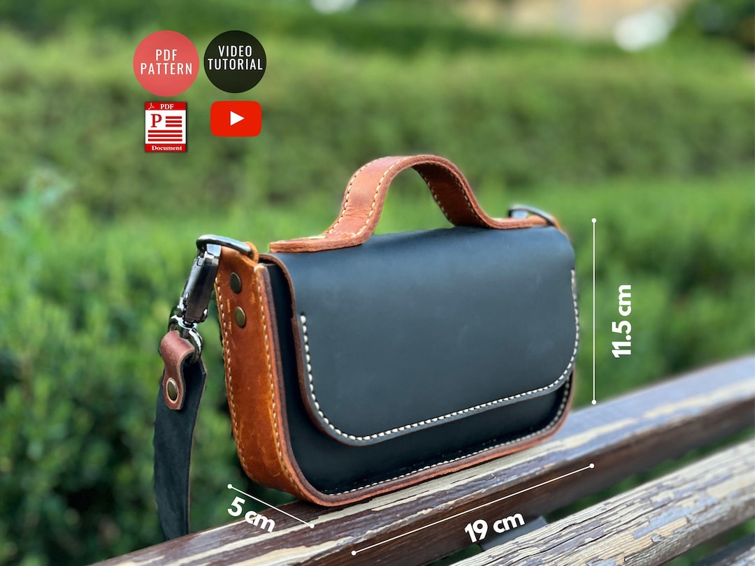 Mini Mail Bag PDF Pattern / DIY Handbag / Leather Crossbody Bag ...