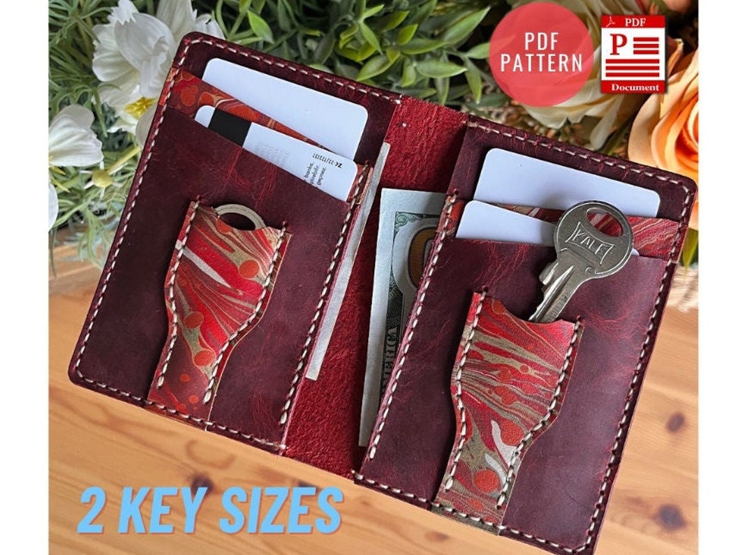 Downloadable Wallet With Key Case Pattern - Leather Wallet Template ...