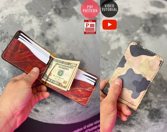 Bi Fold Leather Wallet PDF Pattern - Etsy