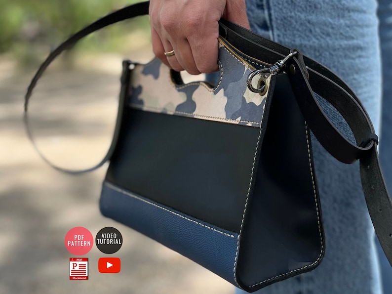 Hand and Crossbody Bag Pattern / Leather Bag PDF / Downloadable ...