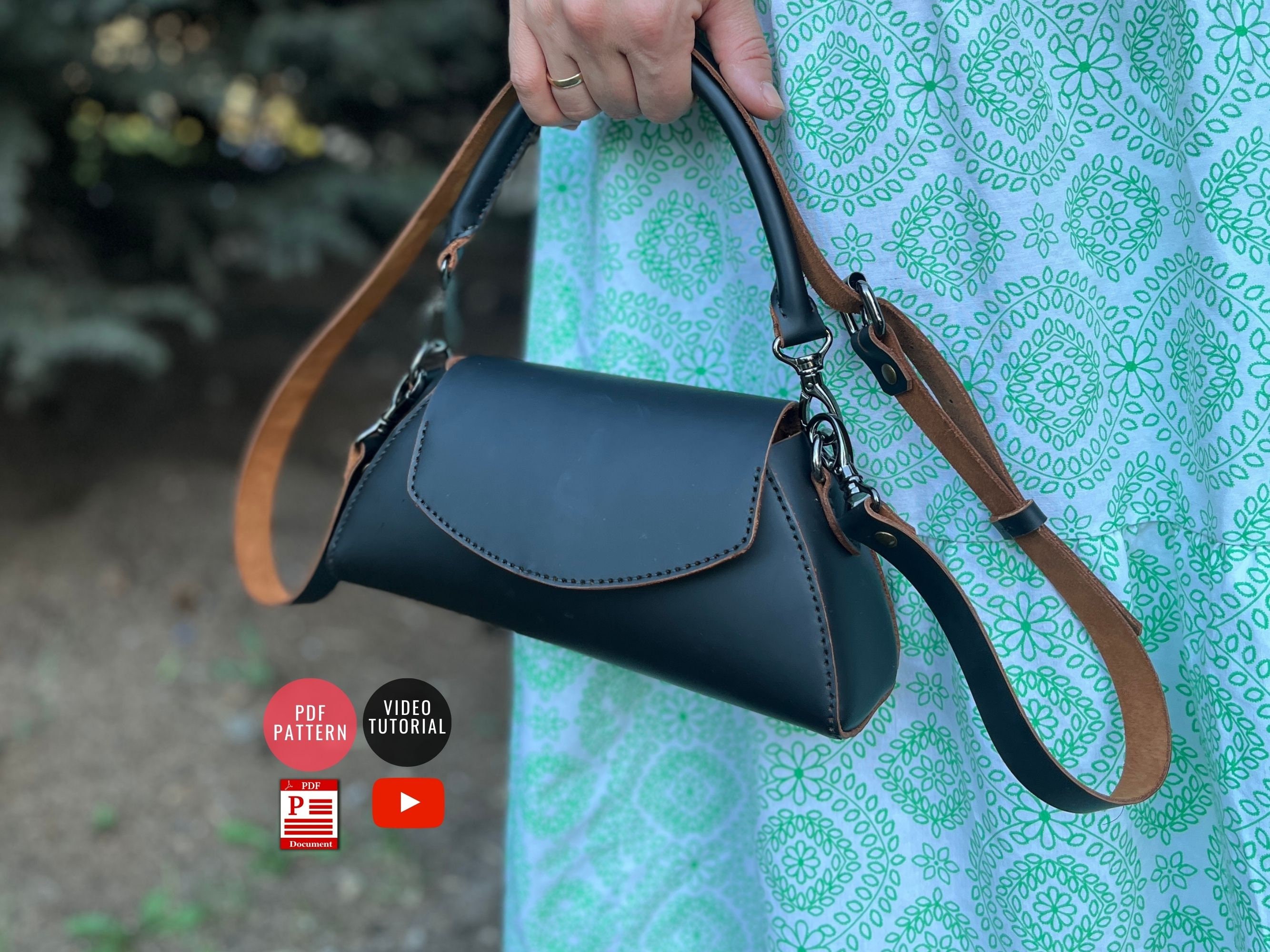 Downloadable Crossbody Bag / Leather Hand Bag PDF Pattern / Daily Cross ...