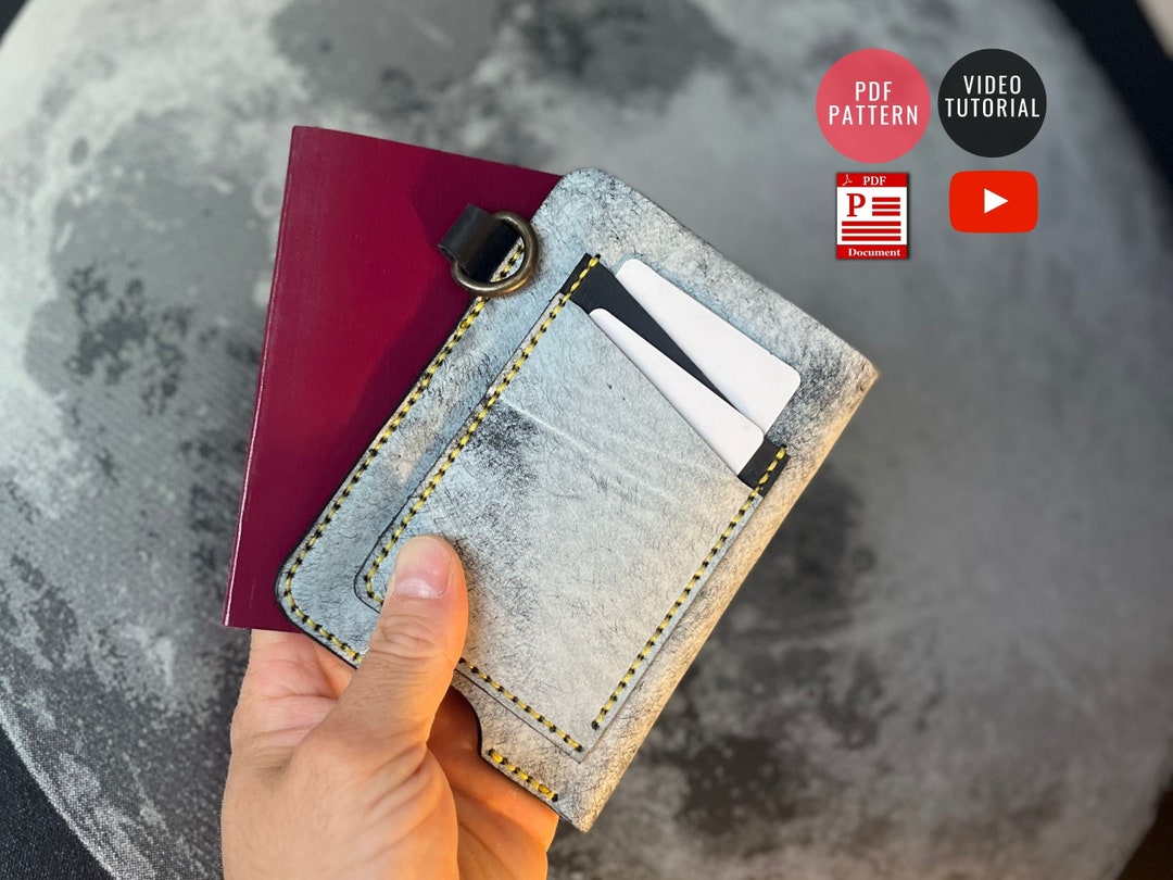 Leather Passport Cover Pattern / Passport Holder Case PDF Template ...