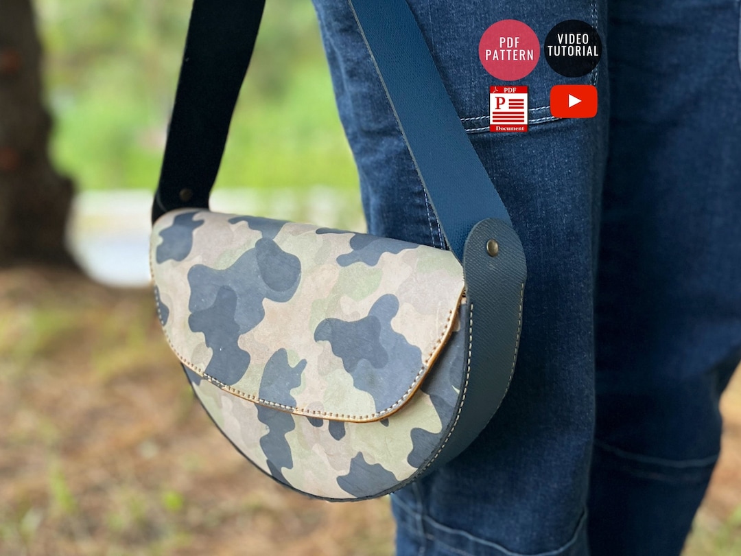 Round Hand Bag Pattern / Downloadable Leather Bag / Shoulder Bag ...