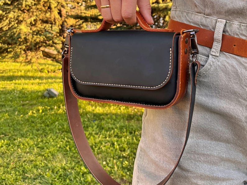 Mini Mail Bag PDF Pattern / DIY Handbag / Leather Crossbody Bag ...