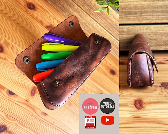 Kakusta-inspired Leather Pen Case W/ Zipper [PDF Pattern] - Etsy Canada