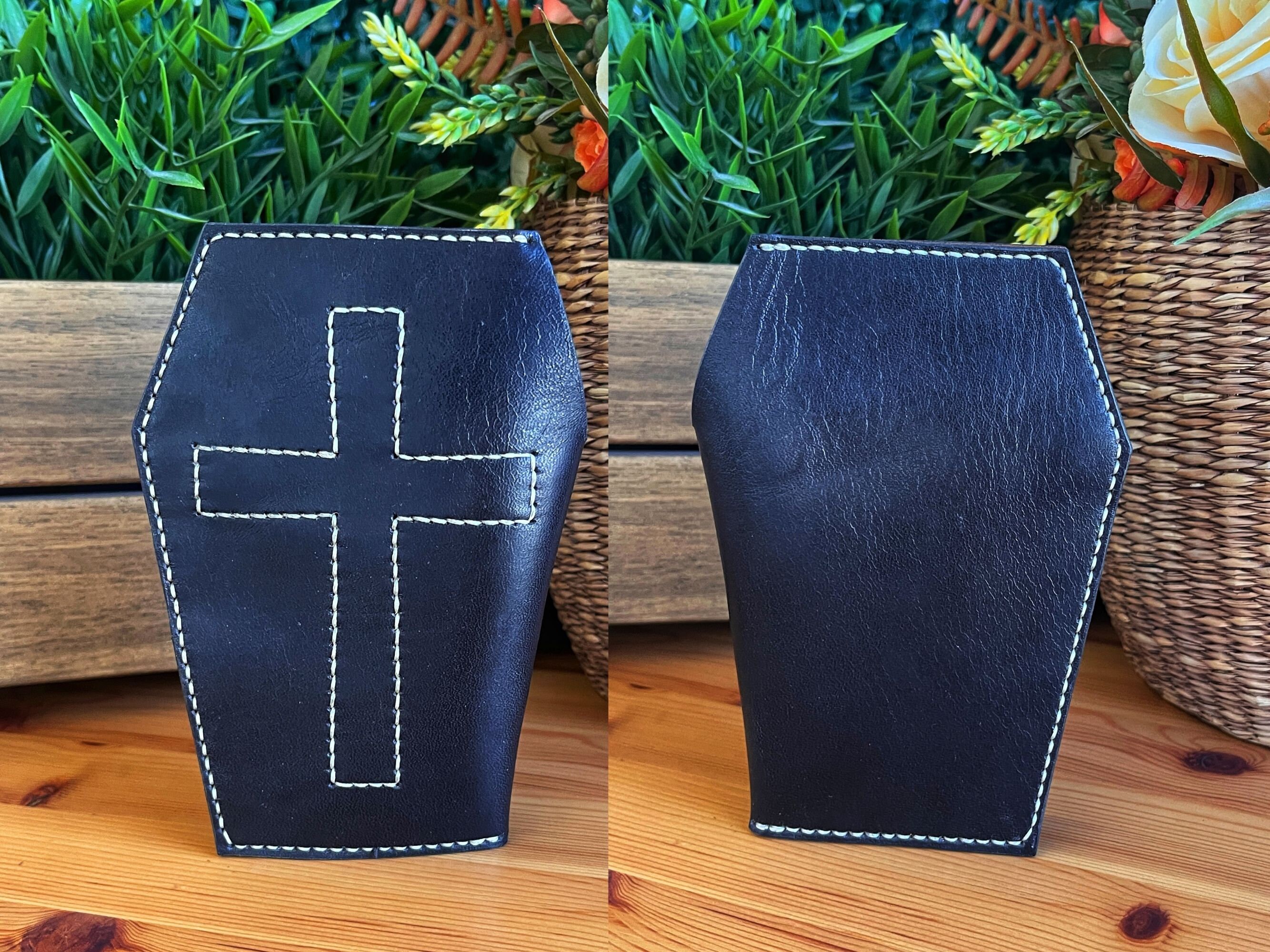 PDF Pattern Coffin Wallet With Coin Pouch/ Downloadable Leather Wallet ...