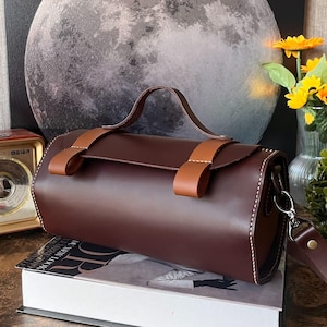 Hexagon Leather Bag Pattern / PDF Pattern Cylindrical Crossbody Bag ...