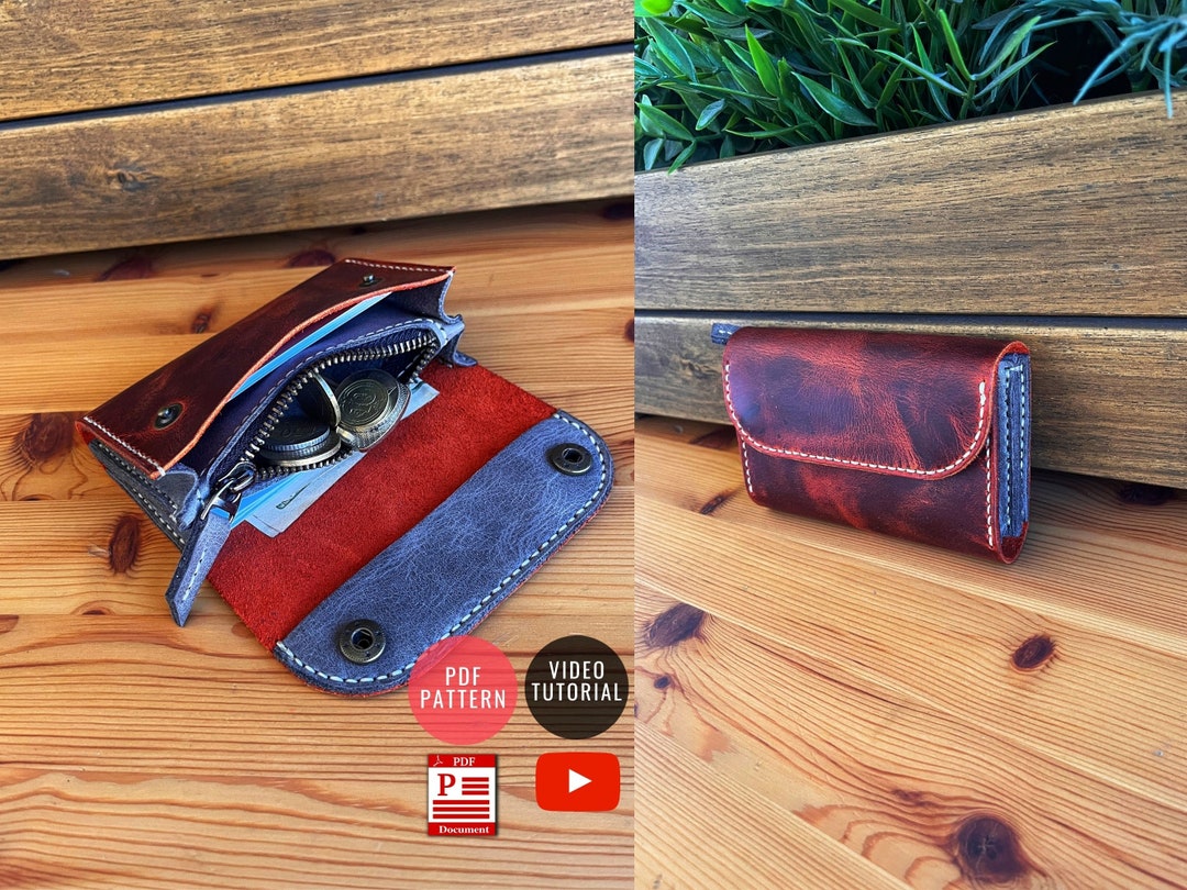 PDF Pattern Snap Wallet With Zipper / Leather Wallet DIY / PDF Download ...