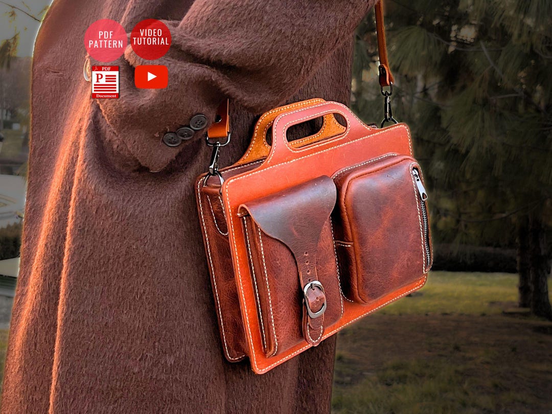 PDF Pattern Book Bag With Pockets / Postal Bag PDF Pattern ...