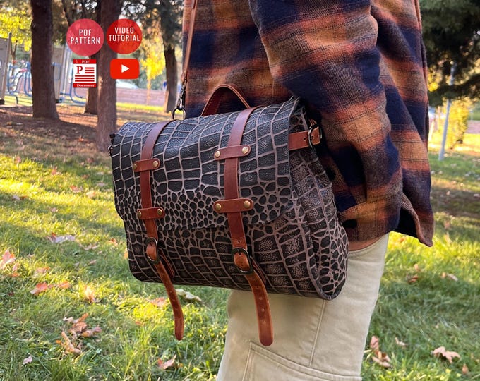 DIY Vintage Leather US Mail Bag Pattern in Pdf and Svg Formats for Hand ...