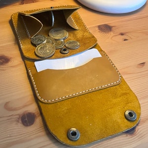 Foldable Leather Wallet With Coin Pouch Pattern / PDF Template ...