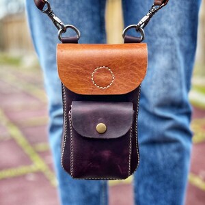 Cross Phone Bag Pattern With Extra Pocket / Leather Bag PDF ...