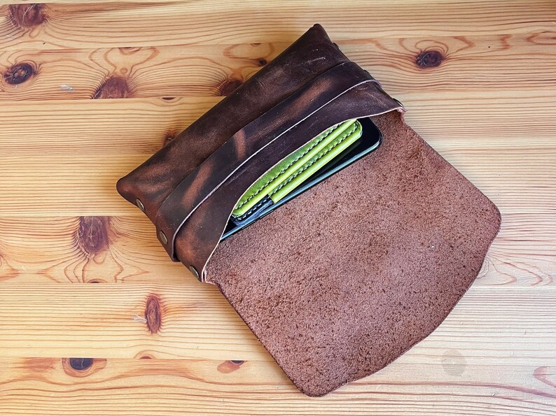 PDF Pattern Stitchless Phone Bag - Leather Mobile Case Template - No ...