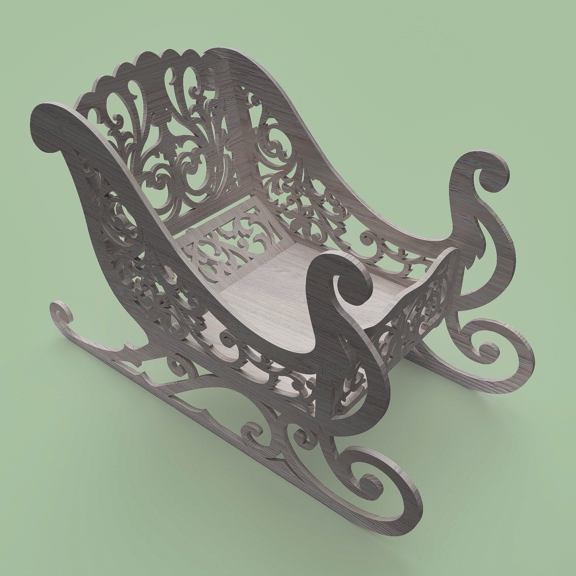 Christmas Santa Claus Ornament Sleigh DXF, Cnc File for Sleigh ...