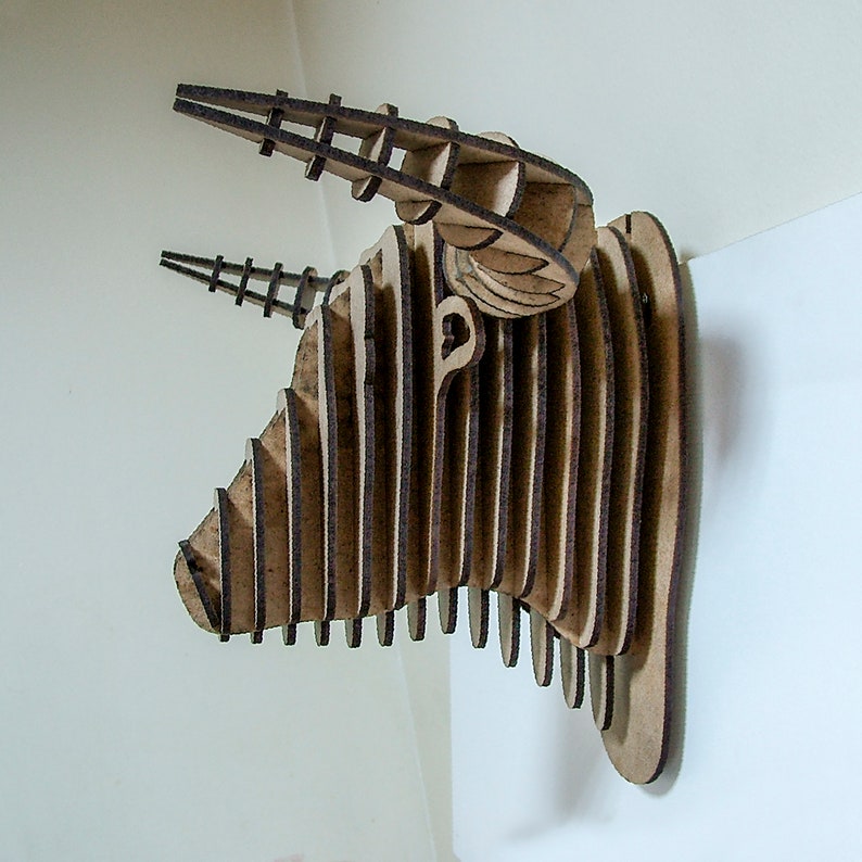 Bull Head Trophy, Bull Head Wall Decor, 4mm Plywood Laser Cut Files ...