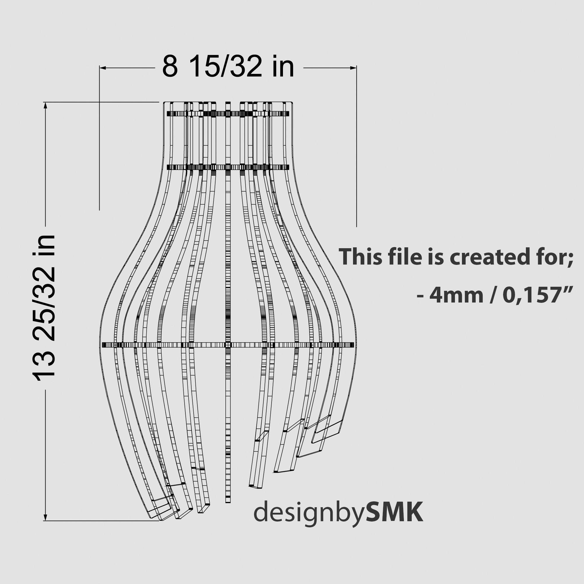 Diagonal Cut Lamp Laser Cut CNC File Dxf Cdr Pdf Ai - Etsy