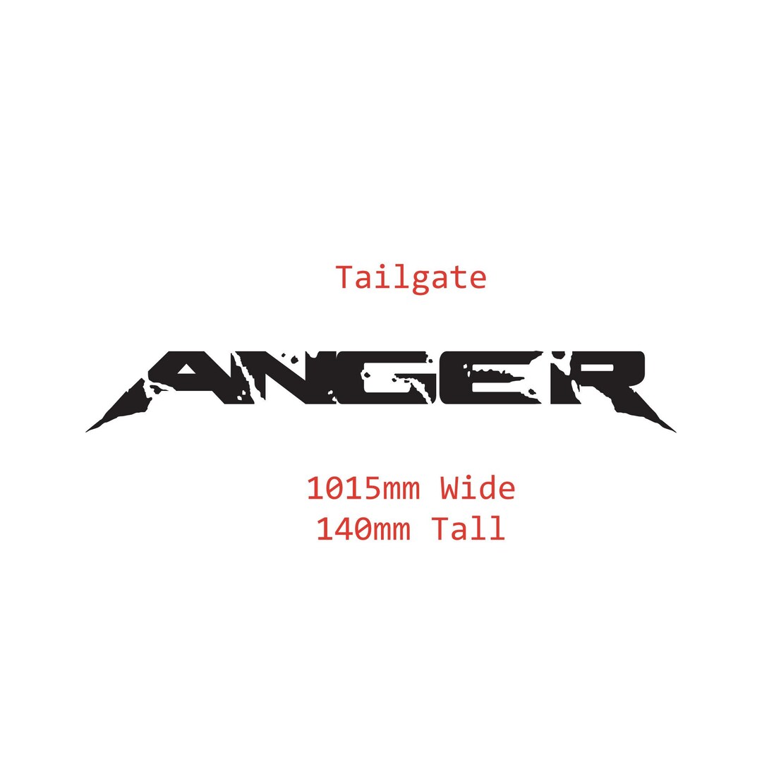 Premium Black Vinyl Sticker for Ford Ranger Anger Tailgate Decal - Etsy