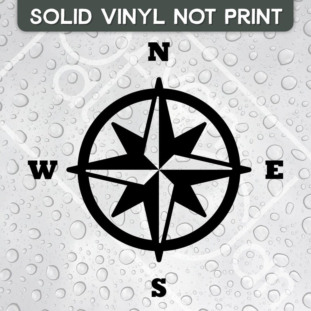 Compass Rose Adventure Camper Van Vinyl Decal CR3 Car Sticker ...