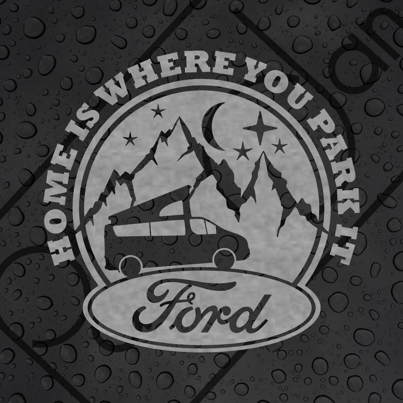 Ford Transit Custom Camper Van Sticker Night Vinyl Decal Home is Where ...