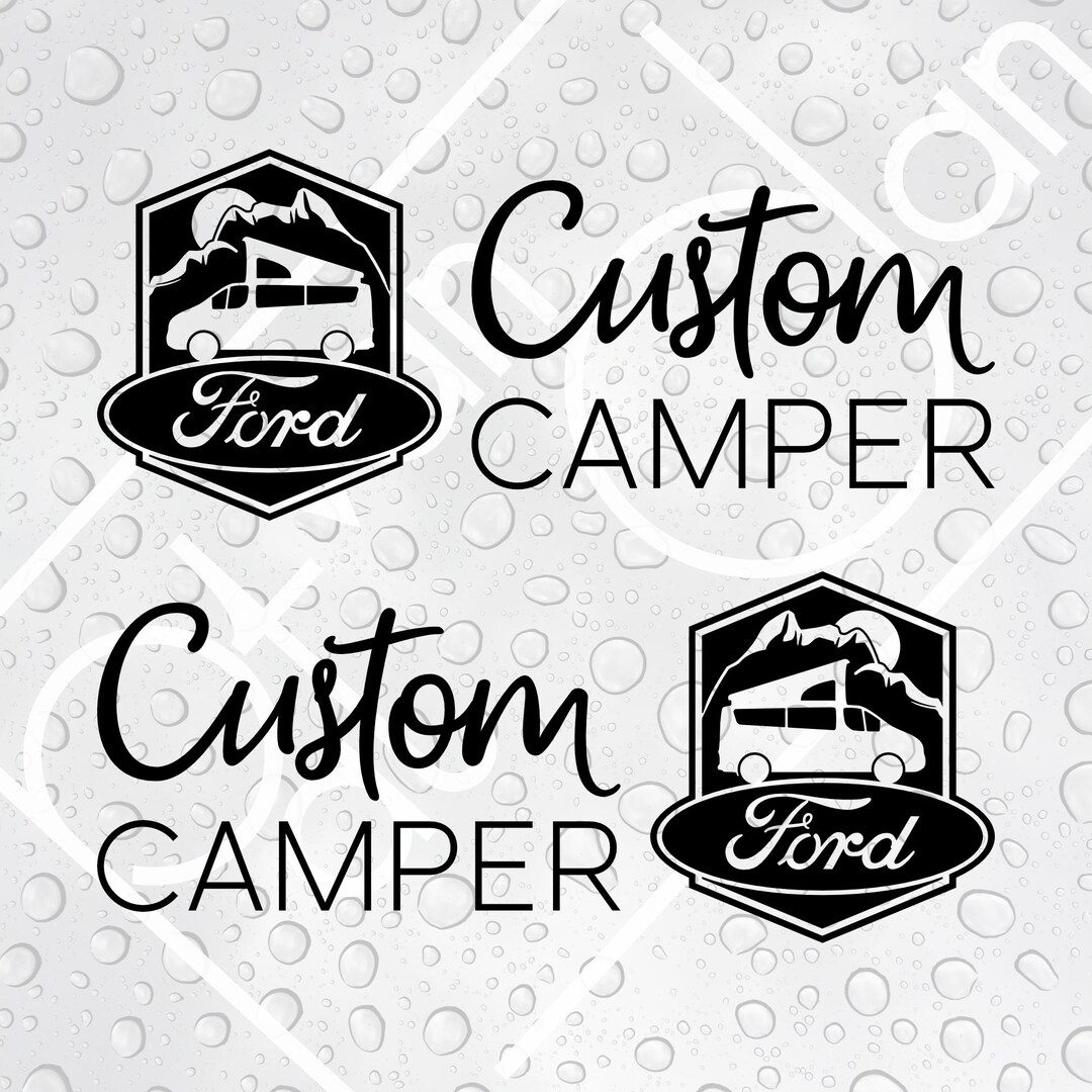Ford Transit Custom Camper Emblem: Black Vinyl Decal Sticker - Etsy