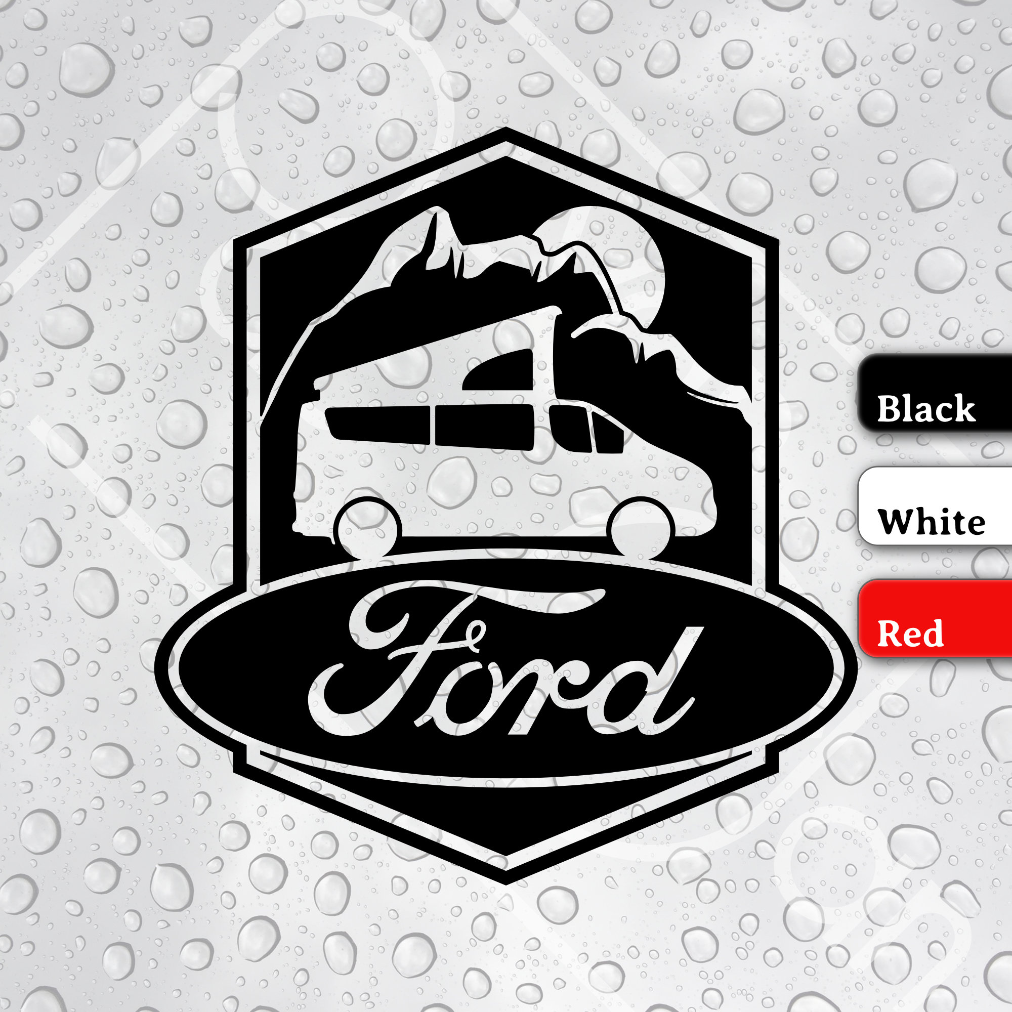Ford Transit Custom Camper Van Vinyl Decal: Adventure Badge - Etsy