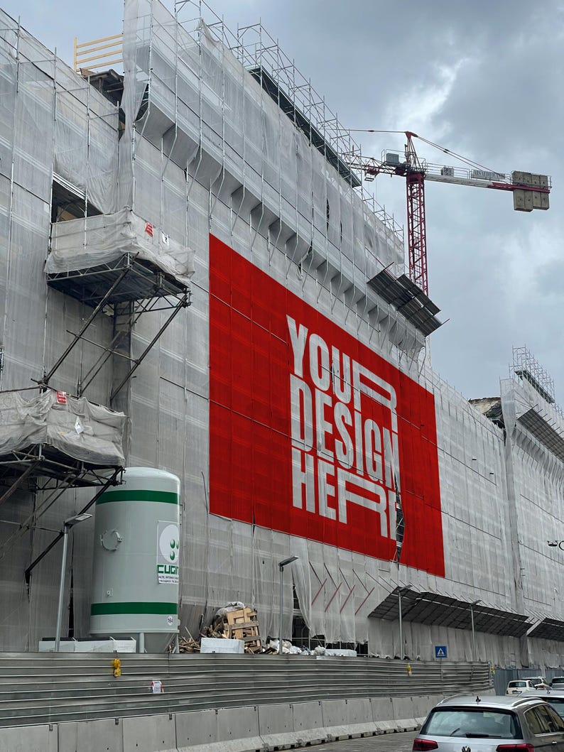 Large Building Banner PSD Mockup | Editable Urban Billboard Design ...