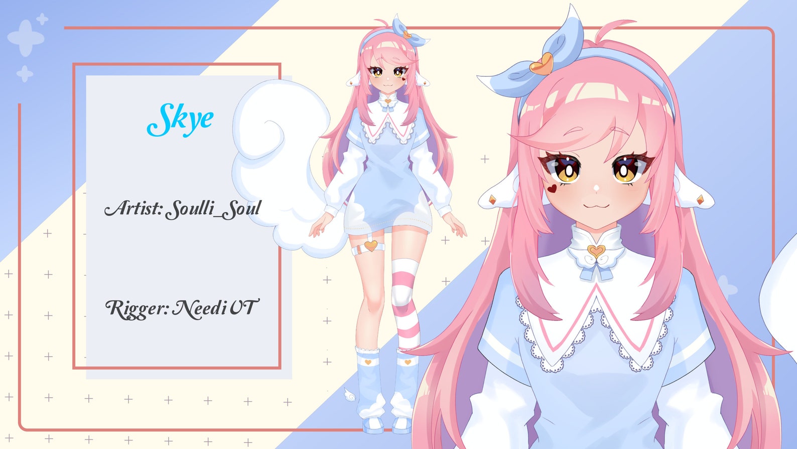 Vtuber Model Adoptable Skye, the Cloud Cat - Etsy Canada