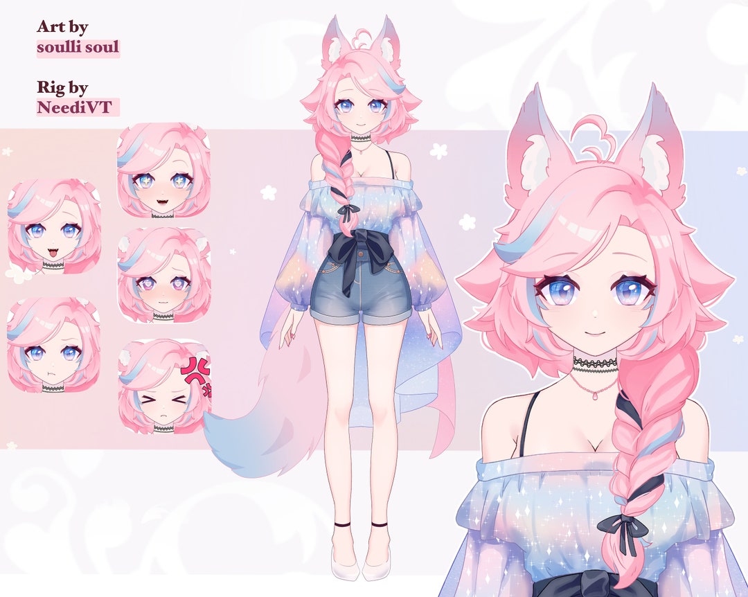 Modelo Vtuber Adoptable - Etsy México