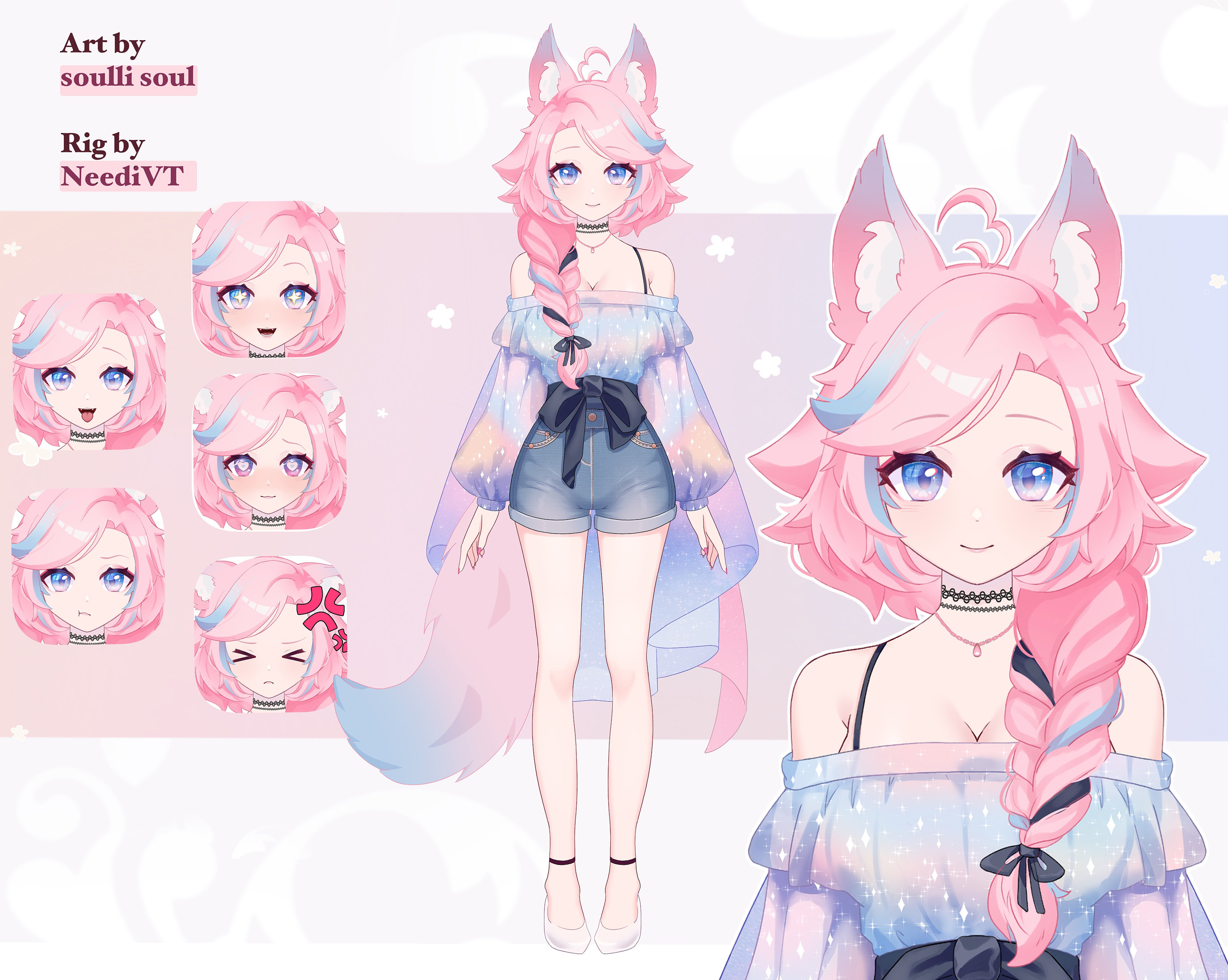 Modelo Vtuber Adoptable - Etsy España