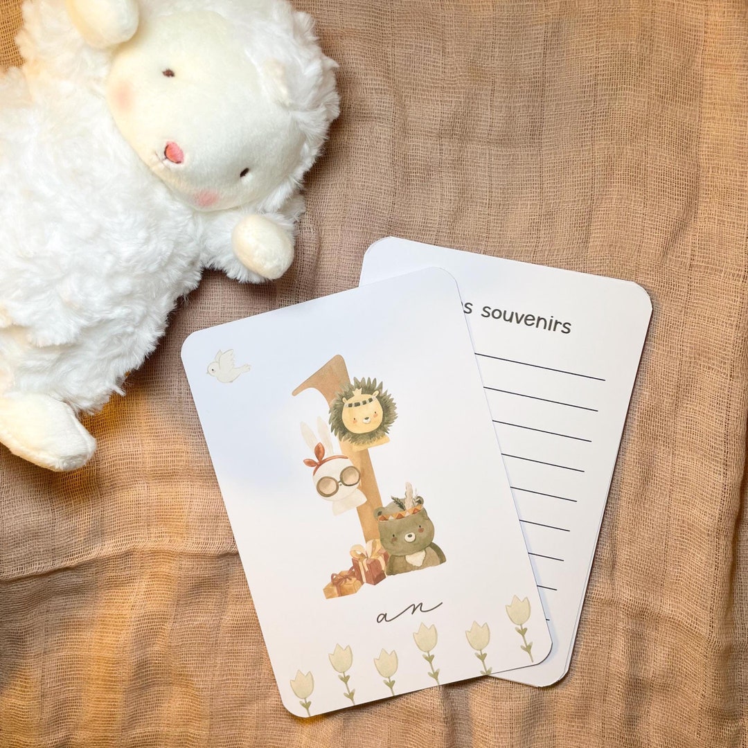 Baby Milestone Cards - Baby's First Year - Birthday Months - 1st Year ...
