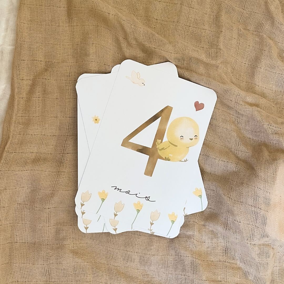 Baby Milestone Cards - Baby's First Year - Monthly Birthdays - 1st Year ...