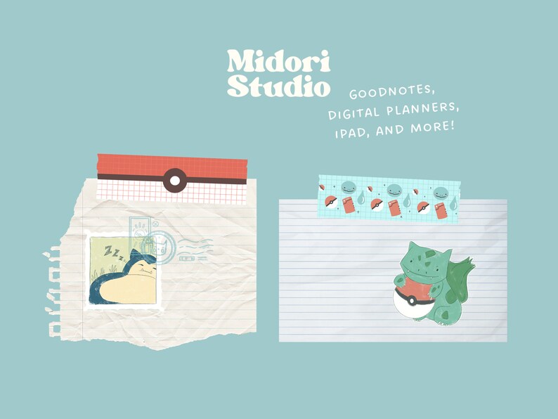Digital Stickers Pokémon Set Goodnotes, Notability, Digital Planner ...