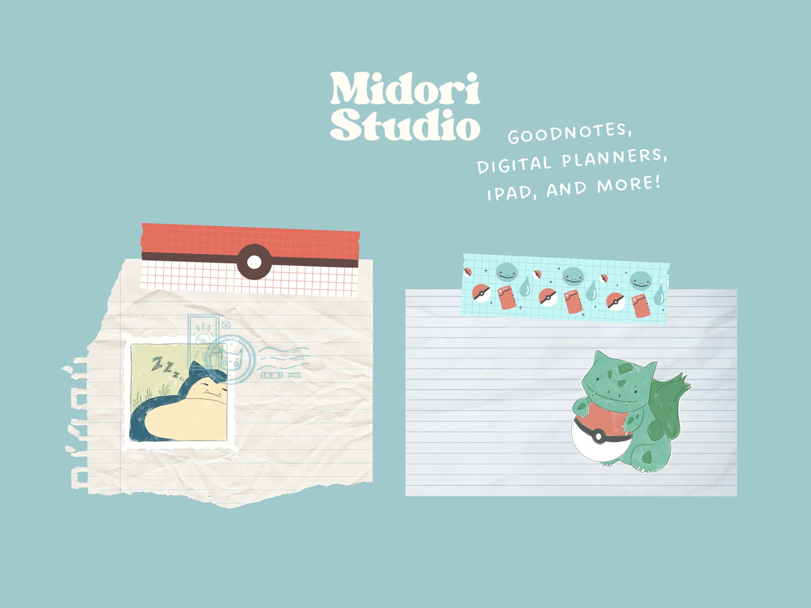 Digital Stickers Pokémon Set Goodnotes, Notability, Digital Planner ...