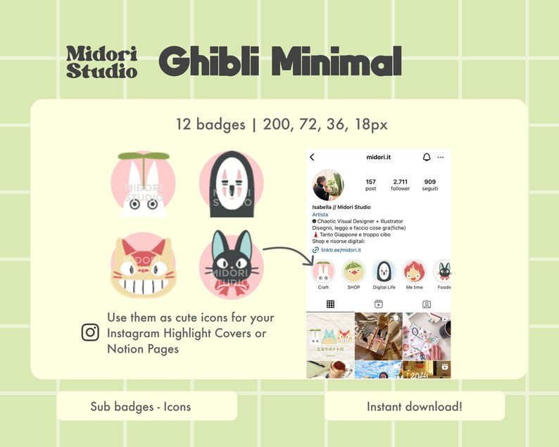 Minimal Studio Ghibli Inspired Sub Badges Twitch, Youtube, Discord ...
