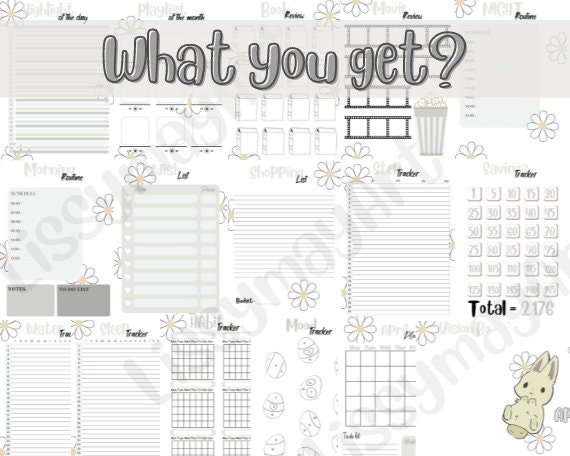 April Journal ~ Bullet Journal ~ Digital ~ Pdf ~ Journal Pages ...