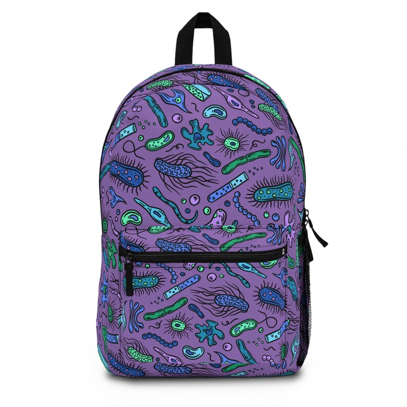 Cute Microbiology Backpack With Bacteria Viruses and Other - Etsy