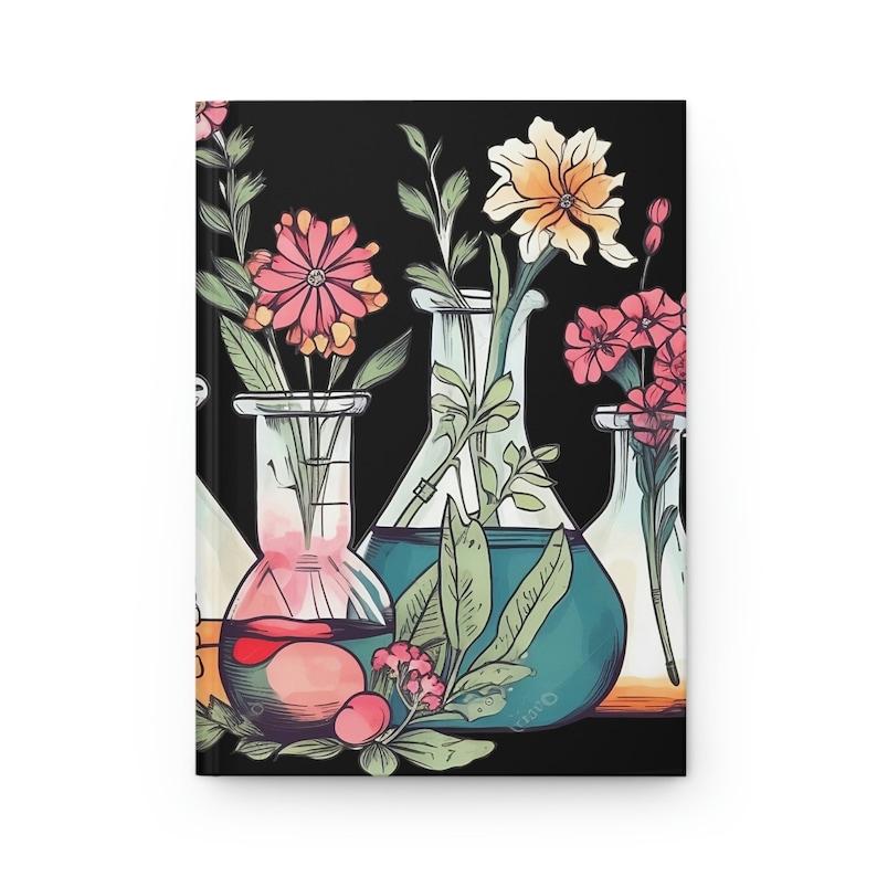 Floral Beakers Chemistry Equipment Journal Laboratory - Etsy