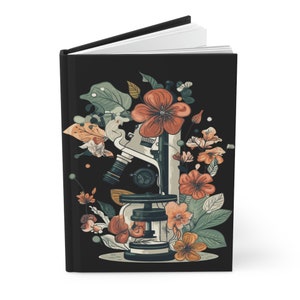 Microscope Microbiology Journal, Floral Notebook, Microbiologist ...