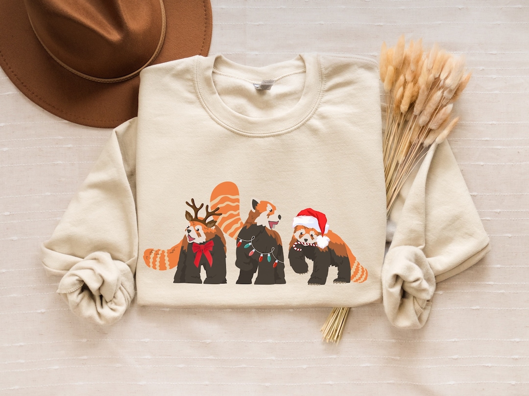 Red Panda Christmas Sweatshirt, Cute Animal Christmas Tree Sweater Gift ...
