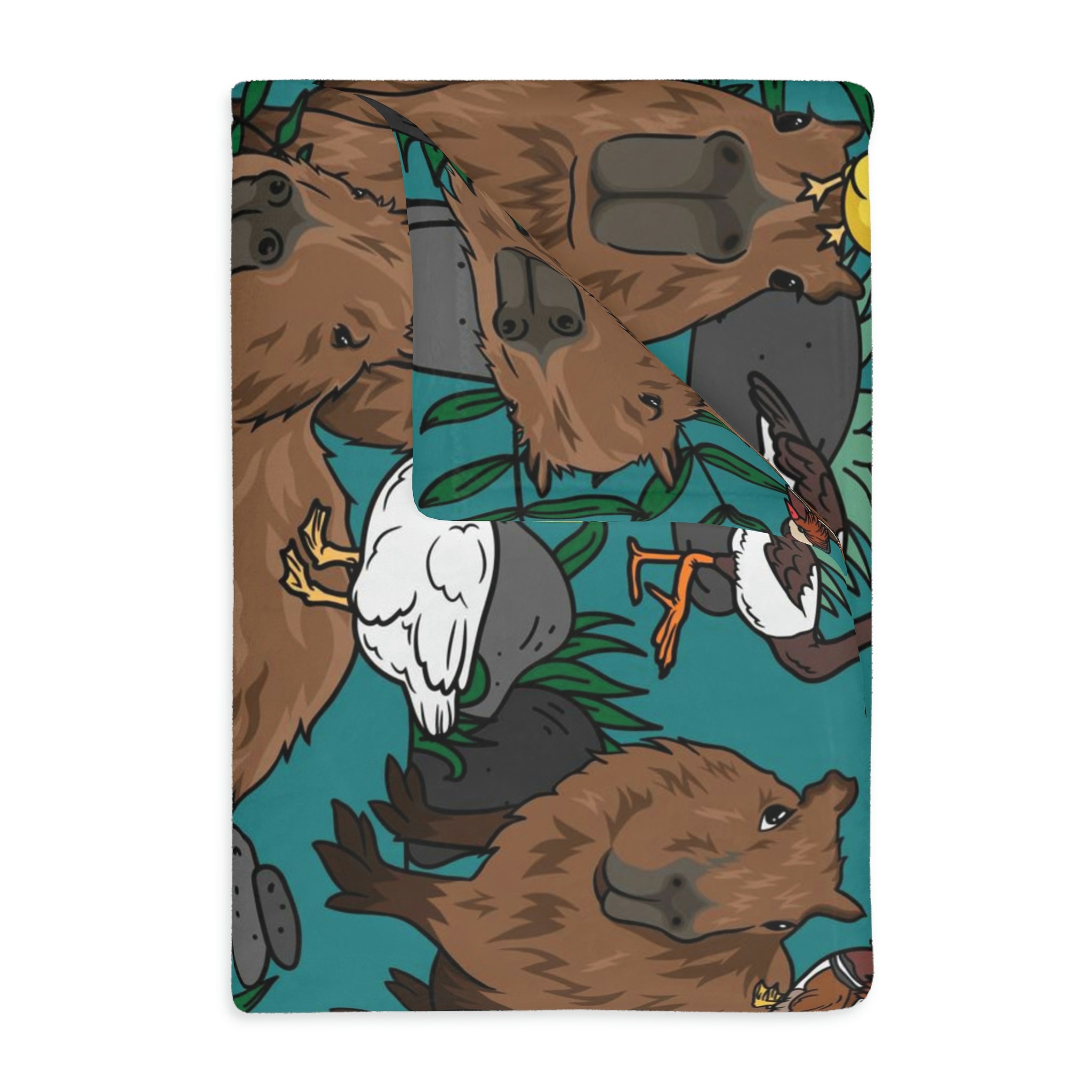 Capybara Duck Goose Minky Blanket Bedroom Living Room Home - Etsy