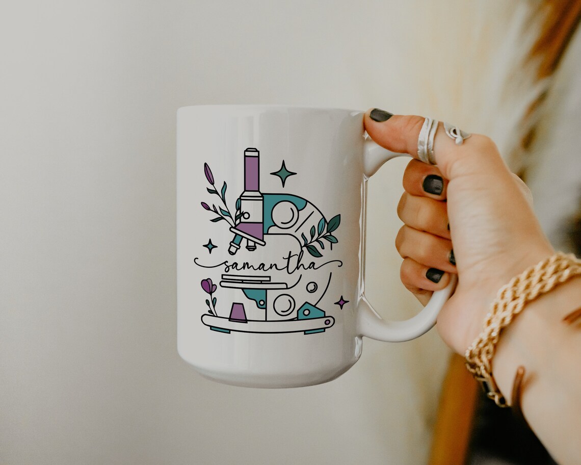 Personalized Microbiology Mug, Medical Laboratory Science Gift, Phd ...