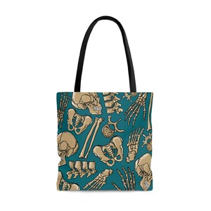Anatomy Orthopedic Medical Tote Bag With Skulls and Bones, Skeleton ...