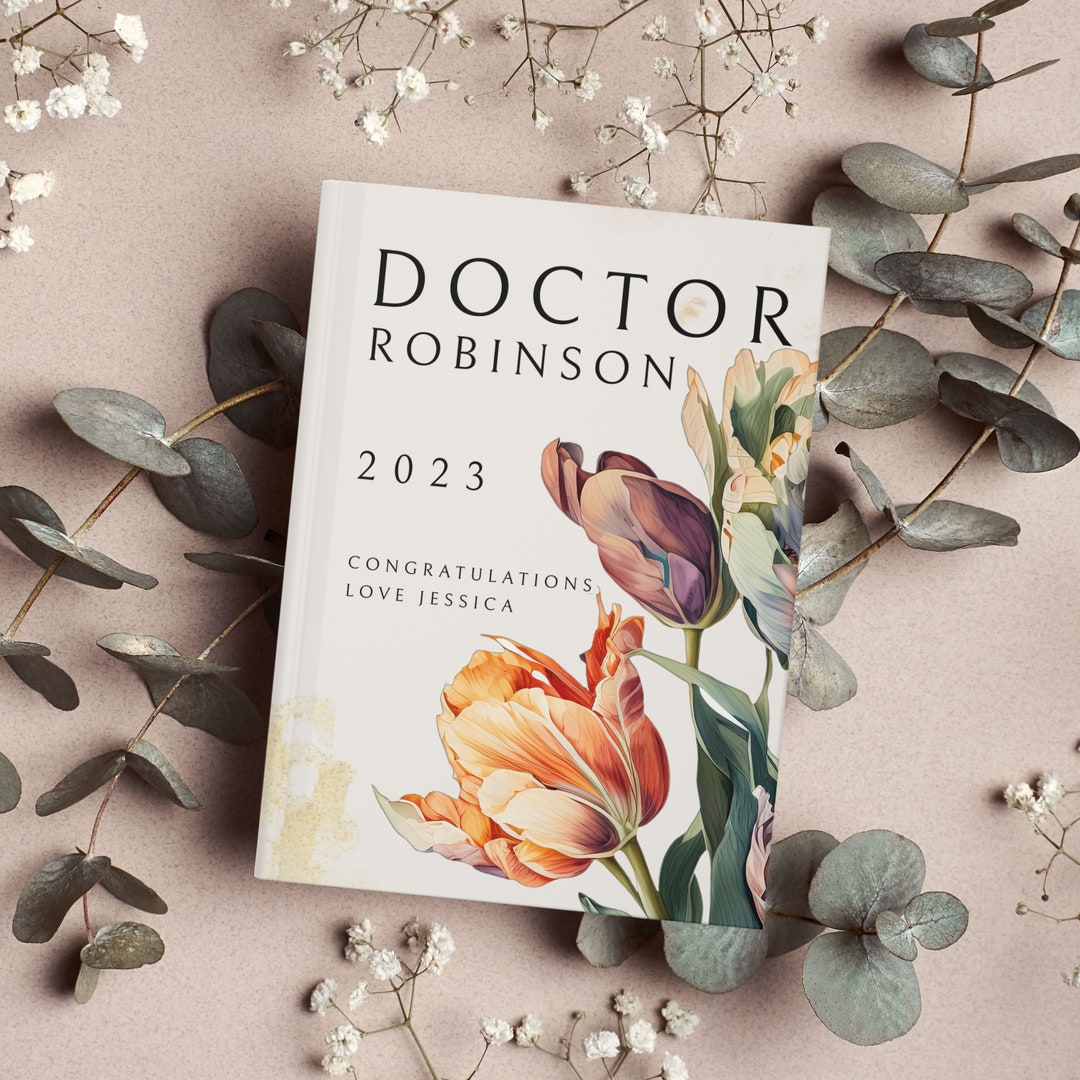 Personalized Gift for Doctor, New Dr Journal, Custom Name Phd Doctorate ...