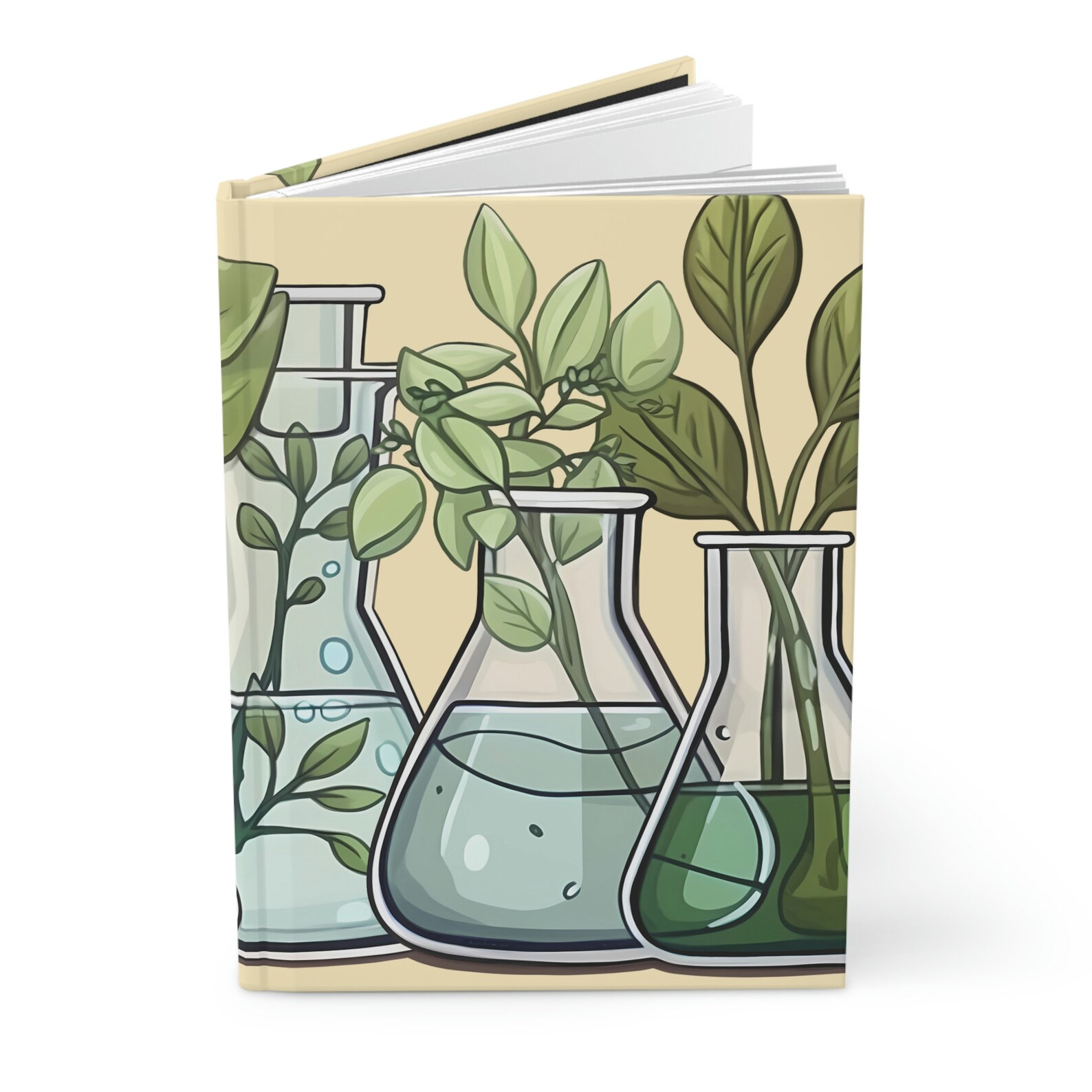 Floral Beakers Biology Chemistry Equipment Journal, Laboratory ...
