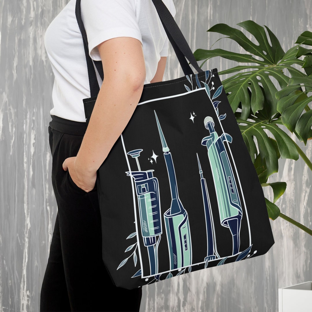 Medical Lab Tech Tote Bag Floral Chemistry Biology Laboratory - Etsy