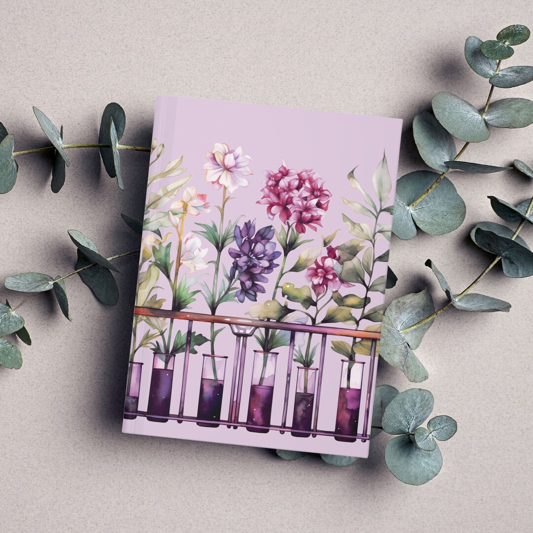 Floral Test Tubes Chemistry Notebook, Science Teacher Appreciation ...
