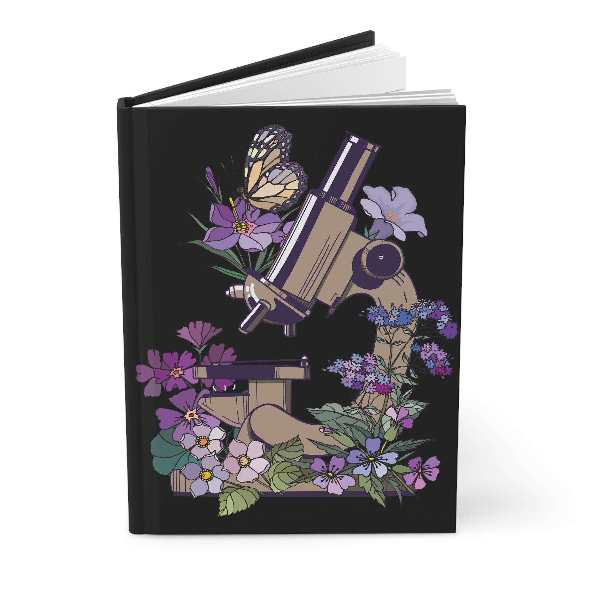 Microscope Microbiology Journal, Floral Notebook, Microbiologist ...