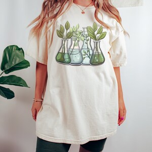 Laboratory Shirt, Floral Beakers Chemistry Lab Scientist Gift, Chemist ...